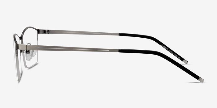 Summit Rectangle Silver Semi Rimless Eyeglasses | Eyebuydirect