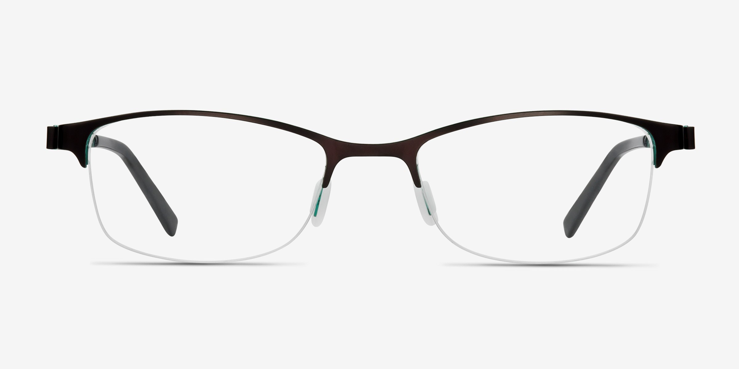 Pearl Rectangle Brown Semi Rimless Eyeglasses | Eyebuydirect