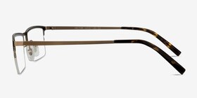 Vector Rectangle Brown Semi Rimless Eyeglasses | Eyebuydirect