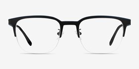 Fathom Square Blue Black Semi Rimless Eyeglasses | Eyebuydirect
