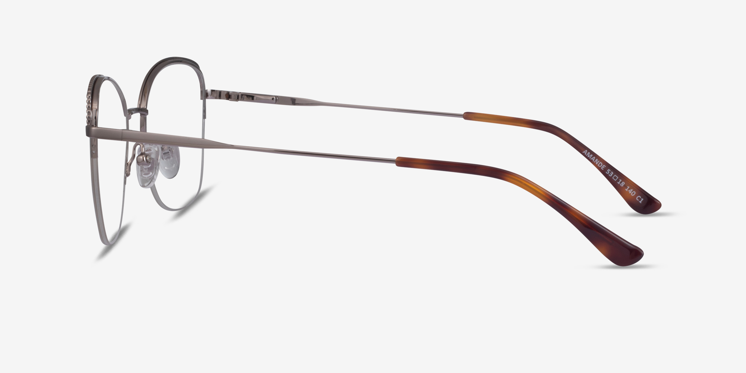 Amande Cat Eye Silver Glasses for Women | Eyebuydirect