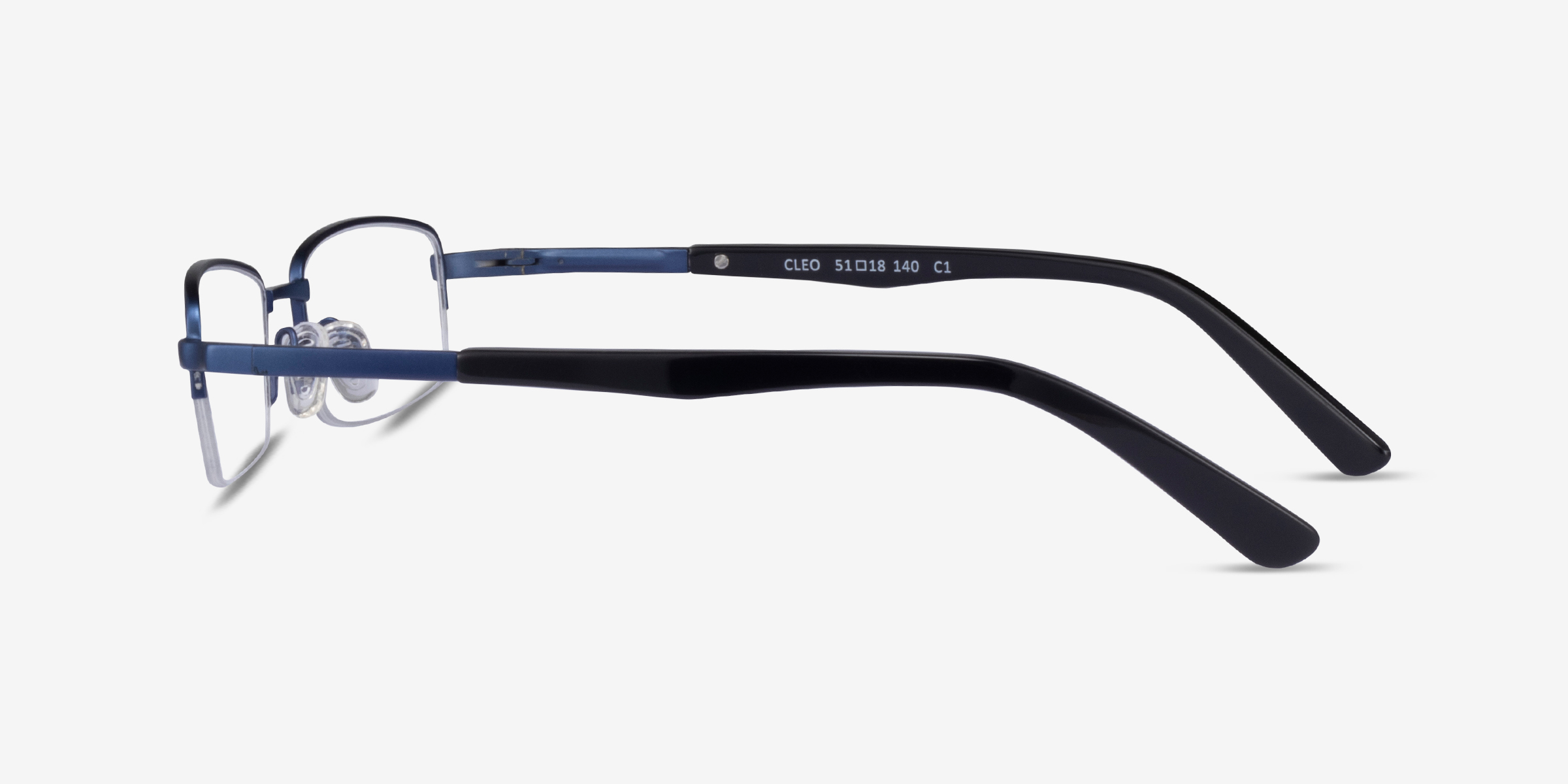 Cleo Rectangle Matte Blue Glasses for Women | Eyebuydirect