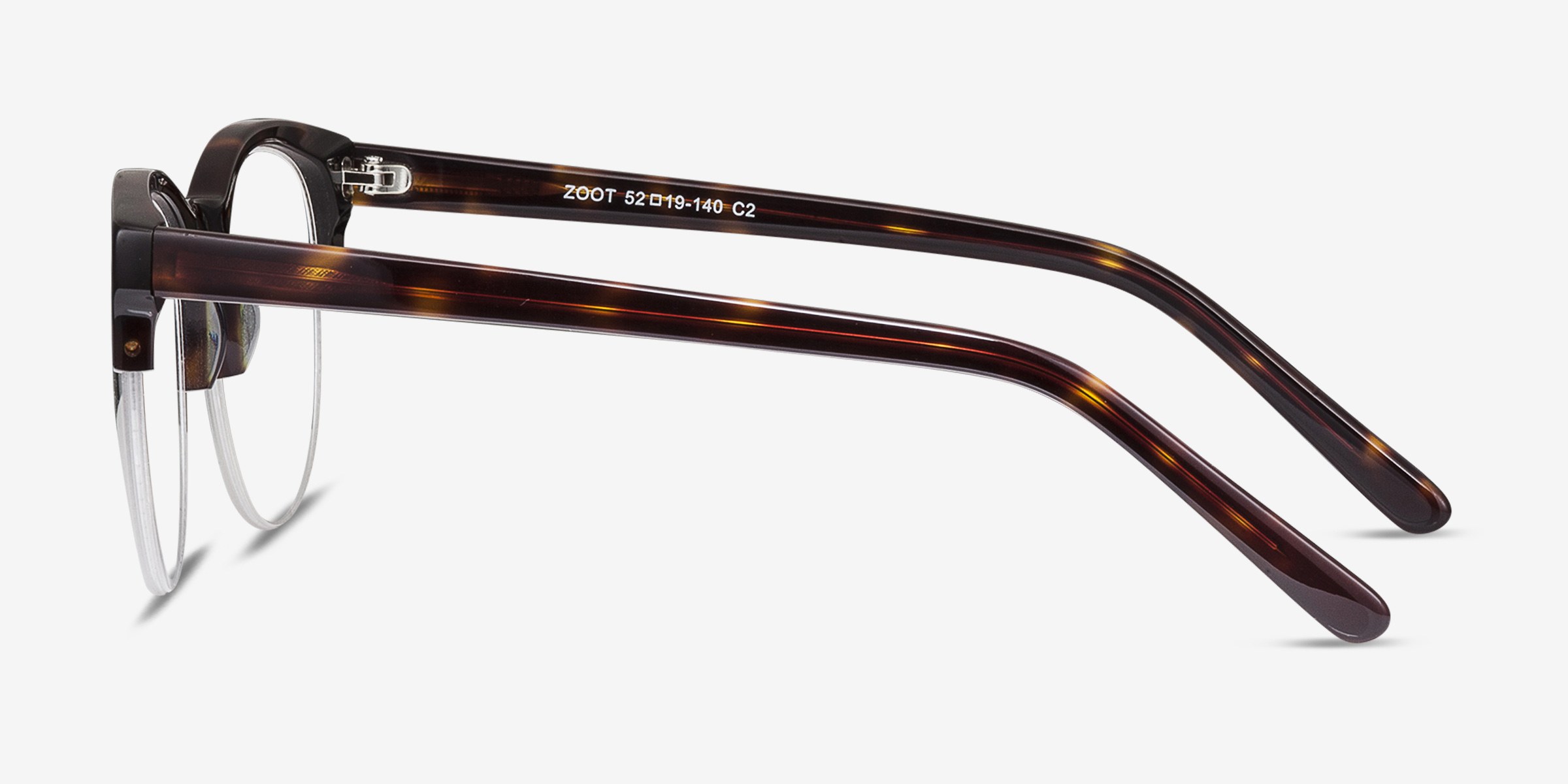 Zoot Round Tortoise Semi Rimless Eyeglasses | Eyebuydirect