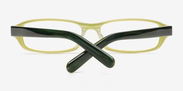 Luga Rectangle Black & Green Full Rim Eyeglasses | Eyebuydirect