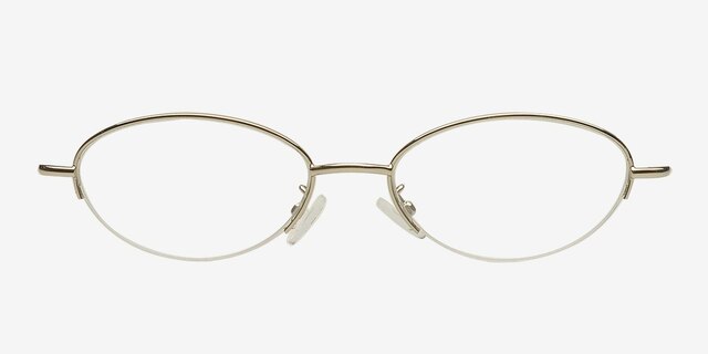 Zima Oval Silver Semi Rimless Eyeglasses | Eyebuydirect