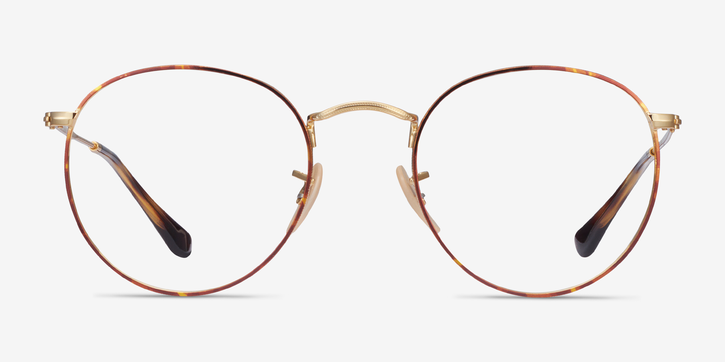Ray Ban Rb3447v Round Round Tortoise And Gold Frame Eyeglasses