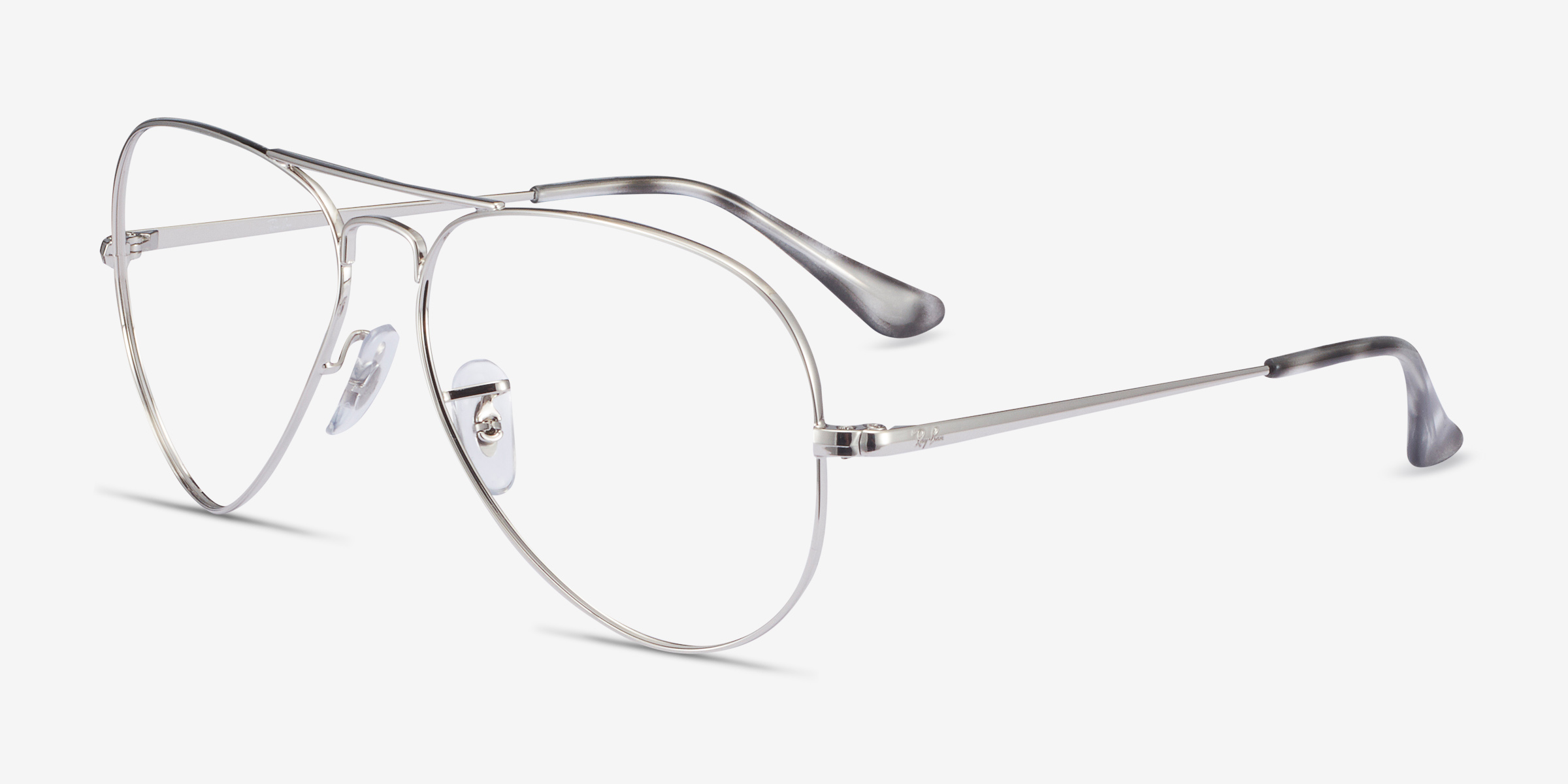 Ray-Ban RB6489 Aviator - Aviator Silver Frame Eyeglasses | Eyebuydirect