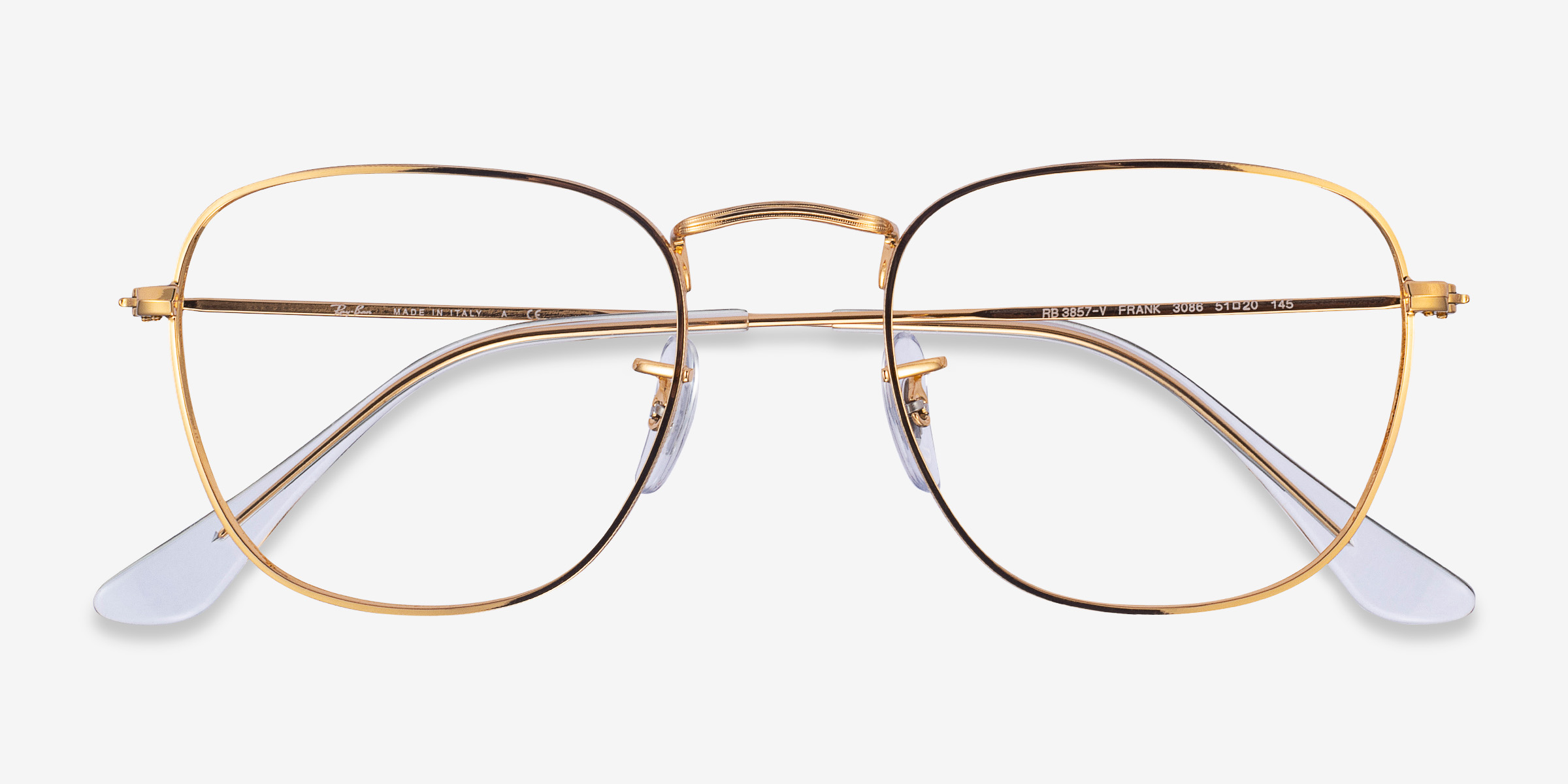 Ray-Ban RB3857V - Square Gold Frame Eyeglasses | Eyebuydirect Canada