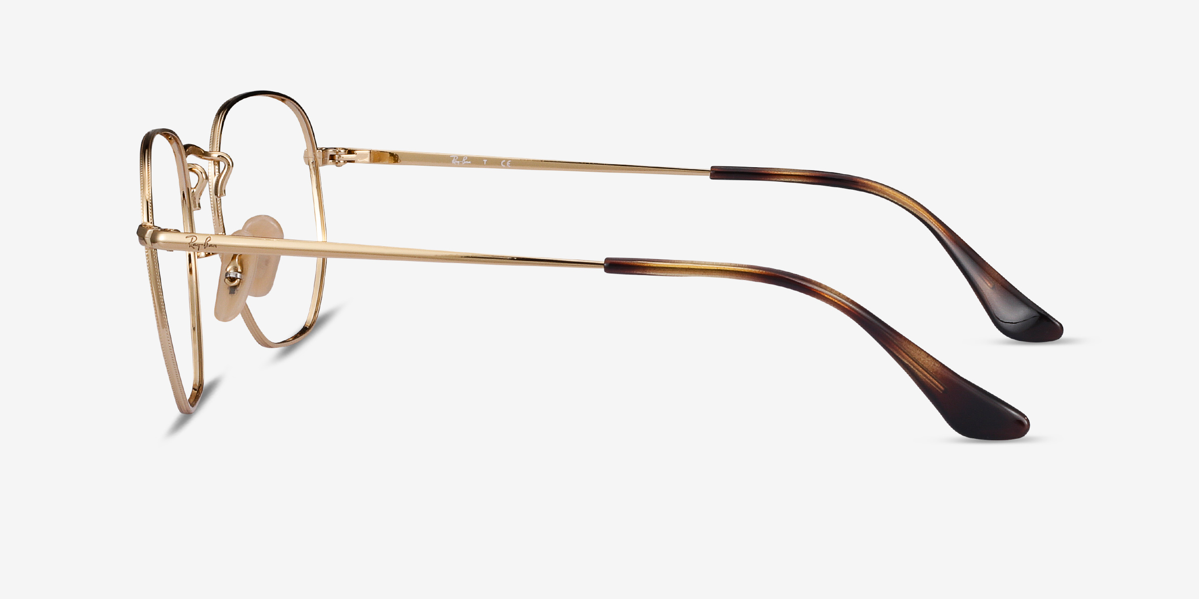 Ray-Ban RB6448 - Square Gold Frame Eyeglasses | Eyebuydirect