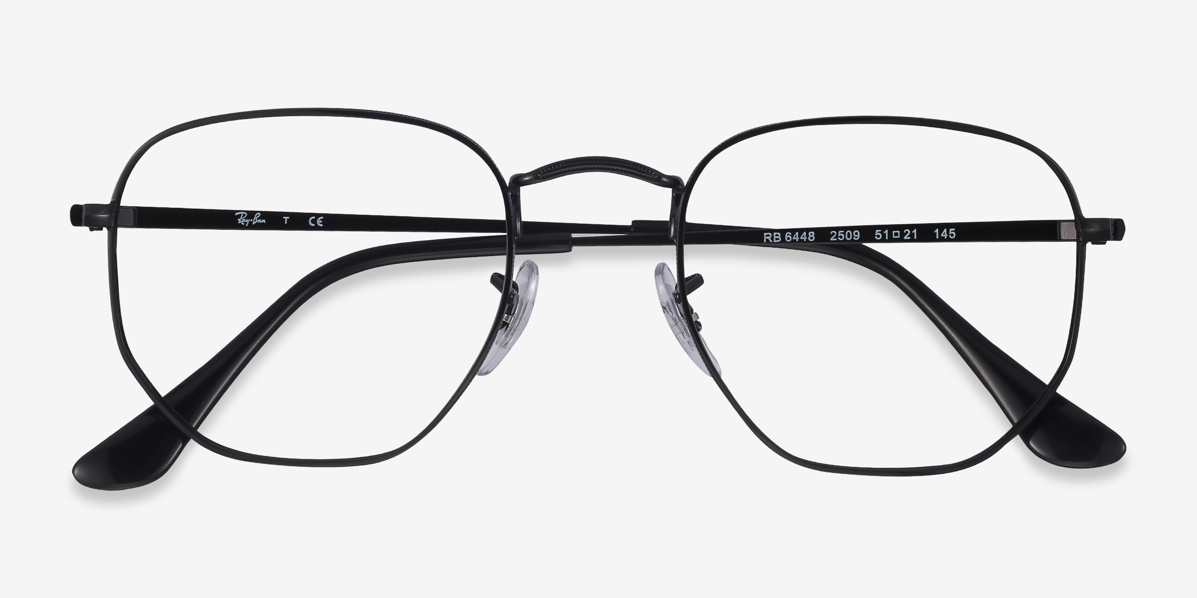 Ray-Ban RB6448 - Square Black Frame Eyeglasses | Eyebuydirect Canada