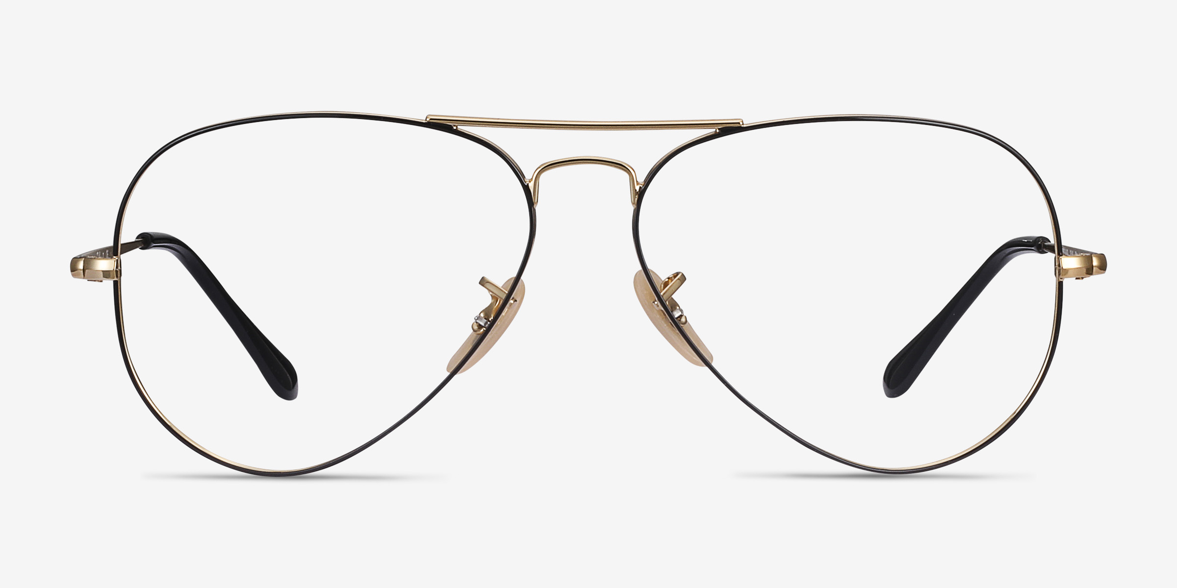 Ray-Ban RB6489 - Aviator Black Gold Frame Eyeglasses | EyeBuyDirect