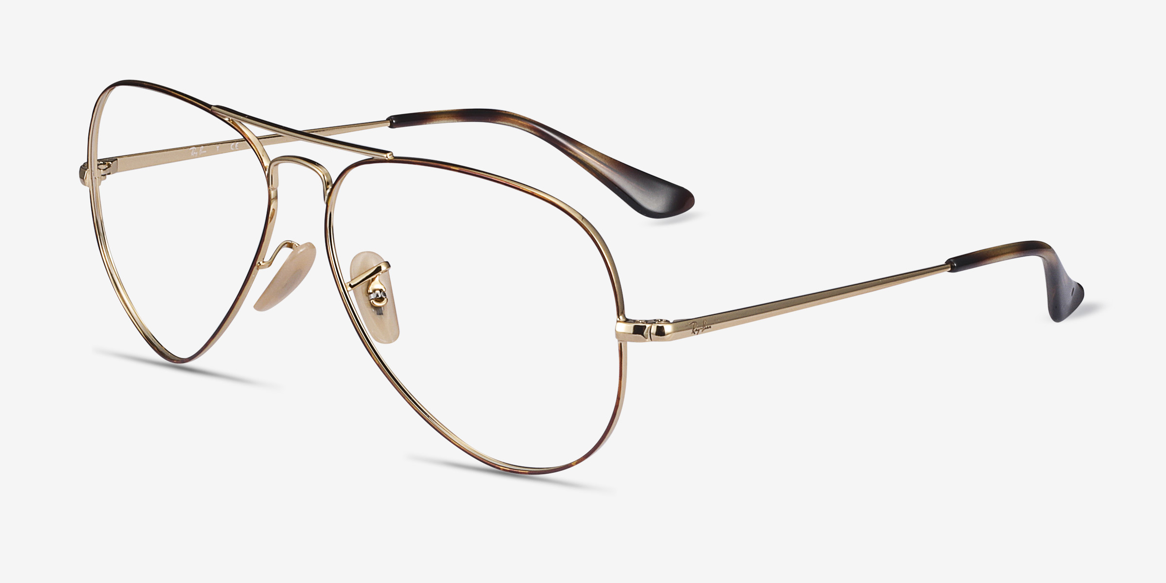 Ray-Ban RB6489 Aviator - Aviator Tortoise Gold Frame Eyeglasses ...