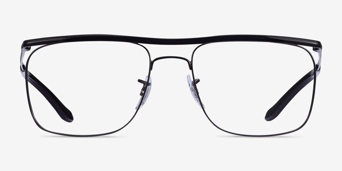 Ray-Ban RB6519 - Square Black Frame Eyeglasses | Eyebuydirect