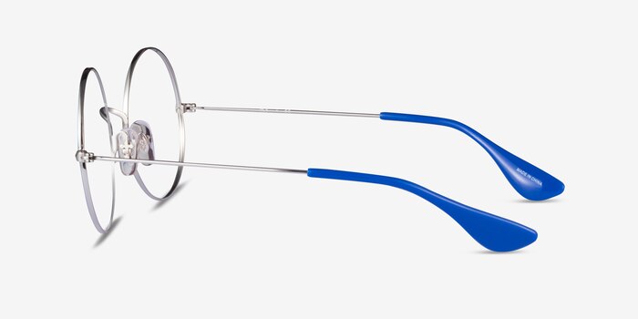 Ray-Ban RB6392 - Round Blue Silver Frame Eyeglasses | Eyebuydirect