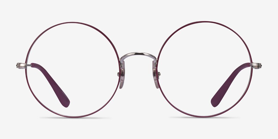 Ray-Ban RB6392 - Round Purple Silver Frame Eyeglasses | Eyebuydirect Canada