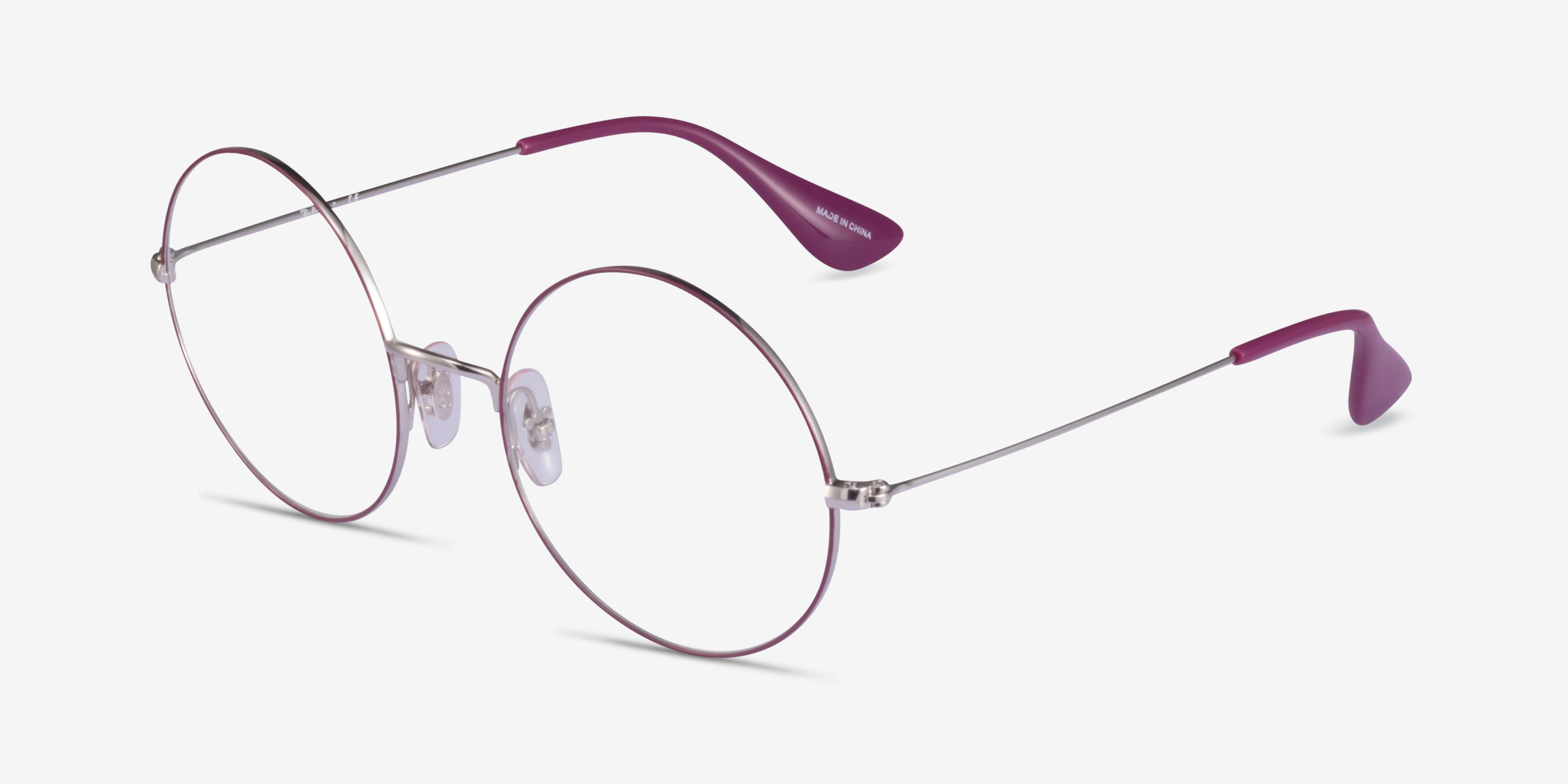 Ray-Ban RB6392 - Round Purple Silver Frame Eyeglasses | Eyebuydirect Canada