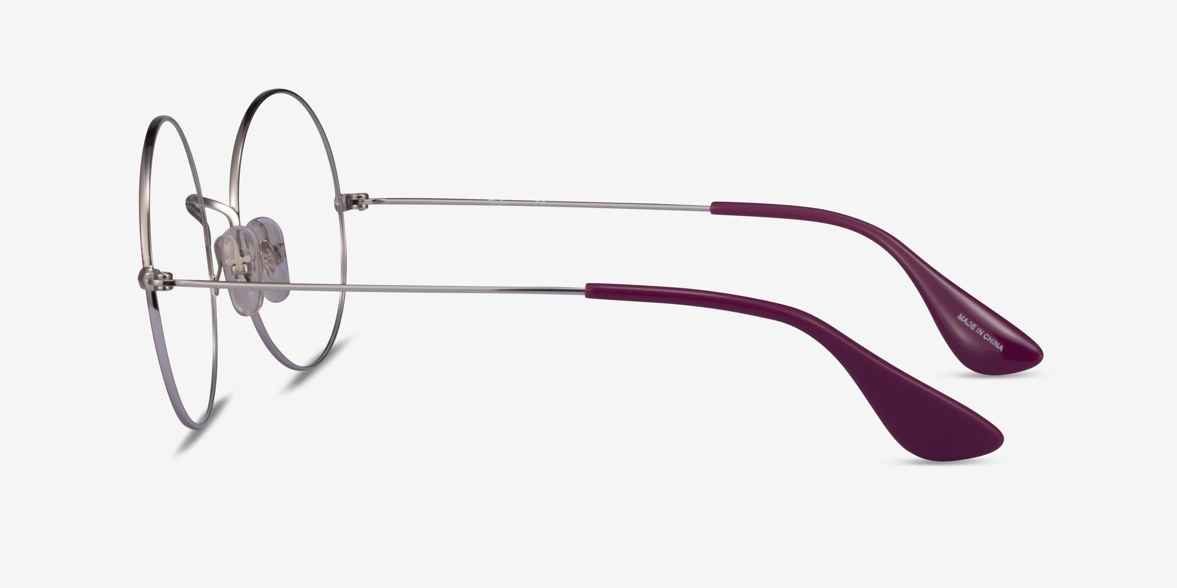 Ray-Ban RB6392 - Round Purple Silver Frame Eyeglasses | Eyebuydirect Canada