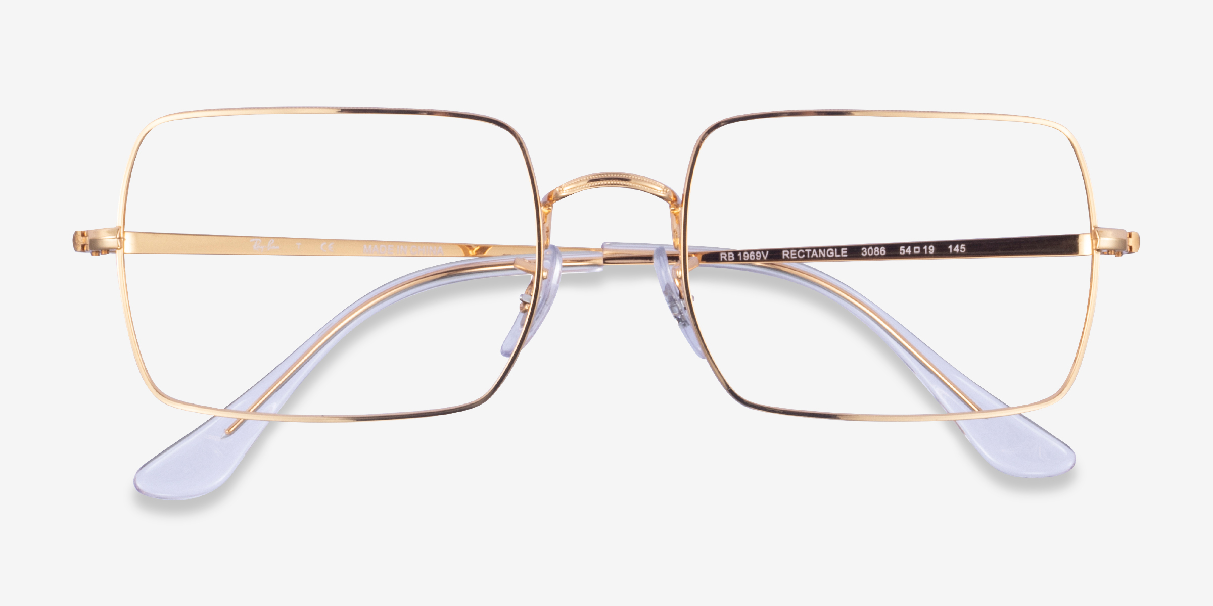 Ray-Ban RB1969V - Rectangle Legend Gold Frame Eyeglasses | Eyebuydirect ...