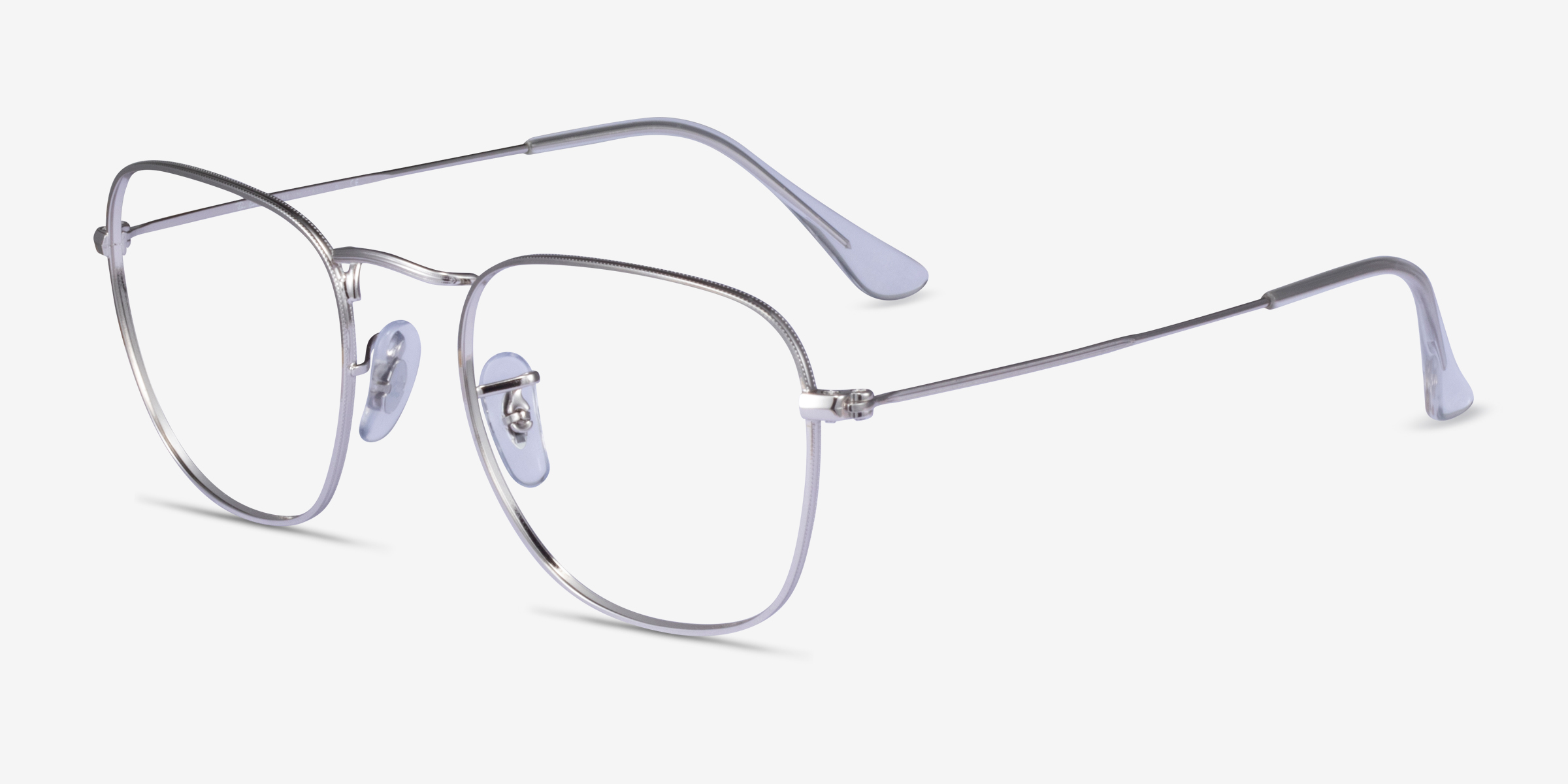 Ray-Ban RB3857V - Square Silver Frame Eyeglasses | Eyebuydirect