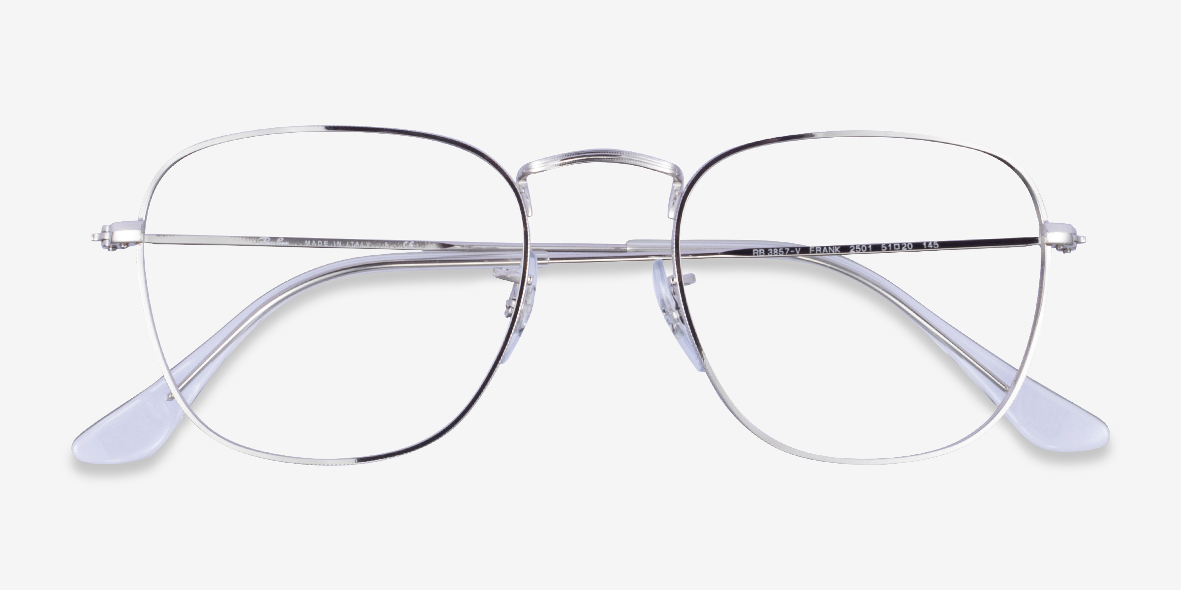 Ray-Ban RB3857V - Square Silver Frame Eyeglasses | Eyebuydirect