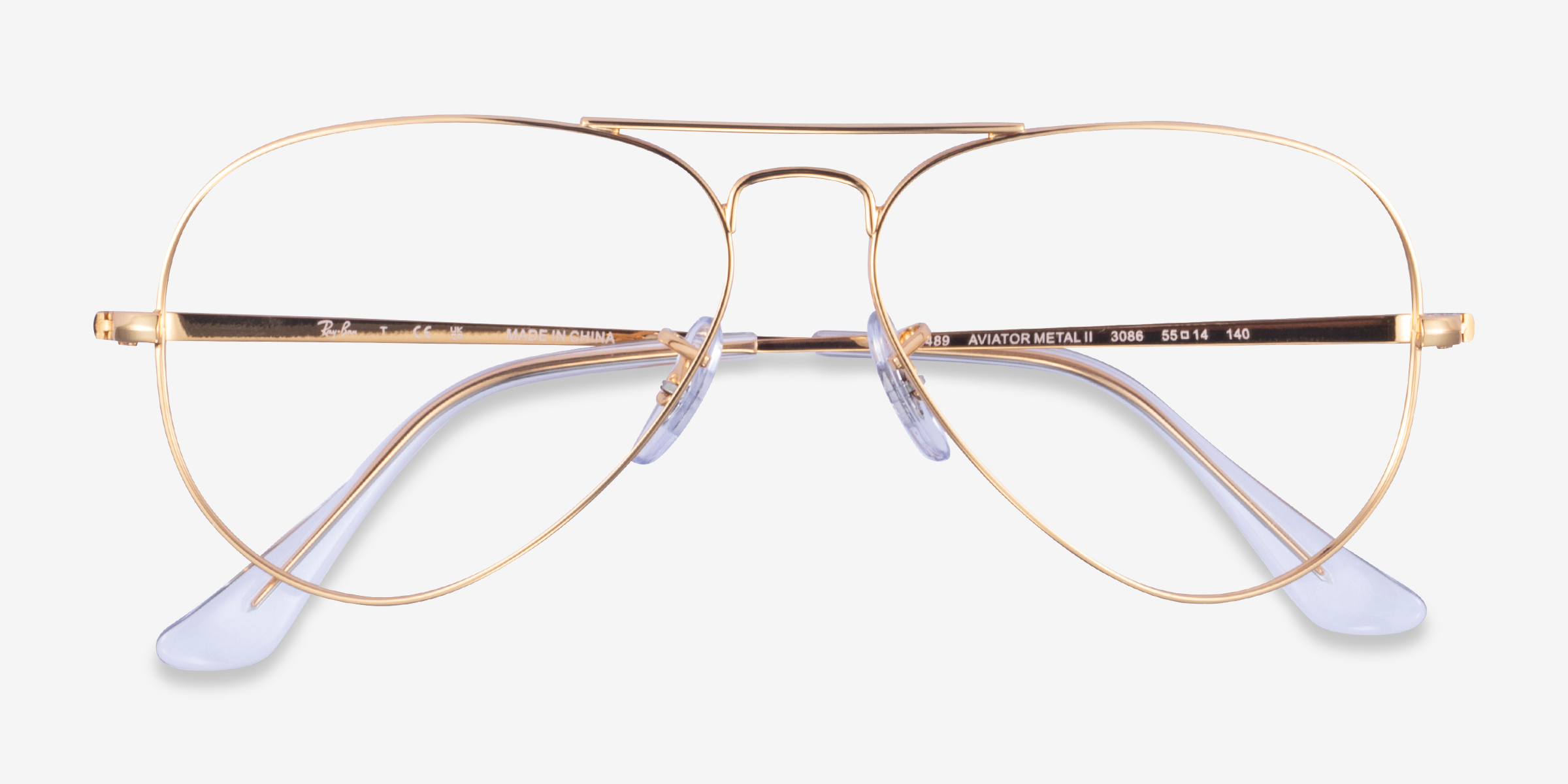 Ray-Ban Aviator Metal II - Aviator Legend Gold Frame Eyeglasses ...