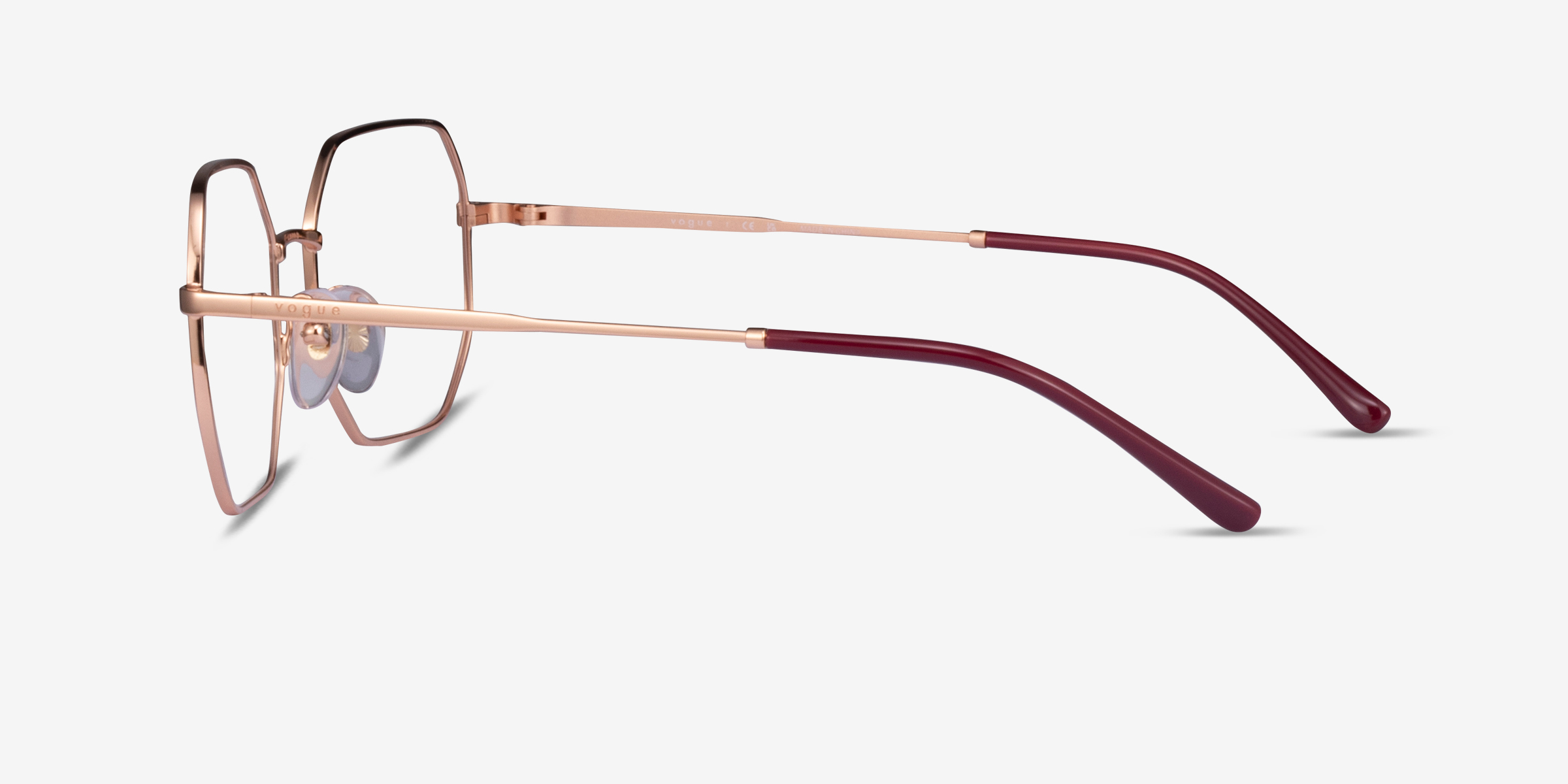 Vogue Eyewear VO4228 - Geometric Rose Gold Frame Glasses For Women ...