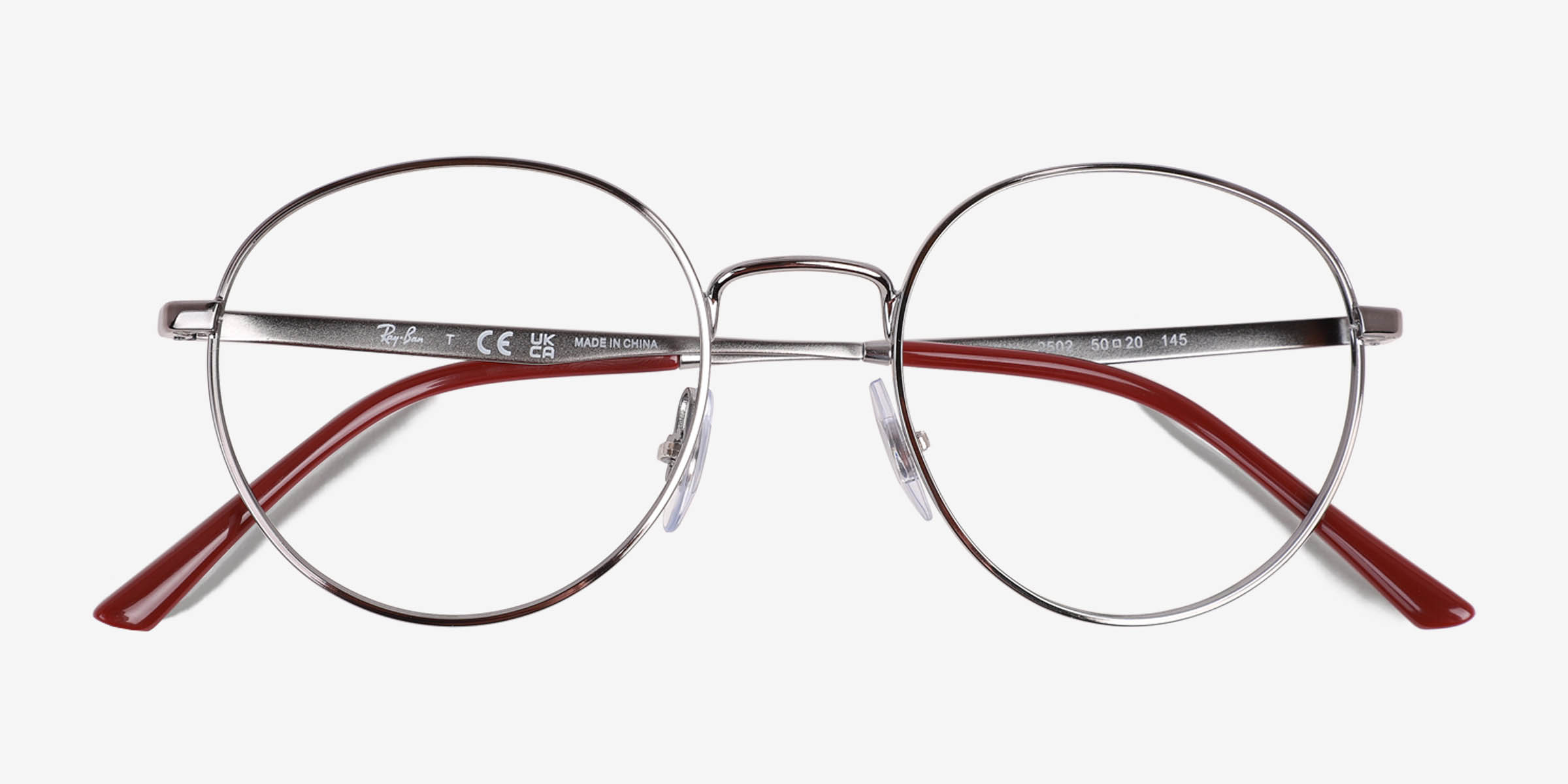 Ray-Ban RB3681V - Round Gunmetal Frame Eyeglasses | Eyebuydirect