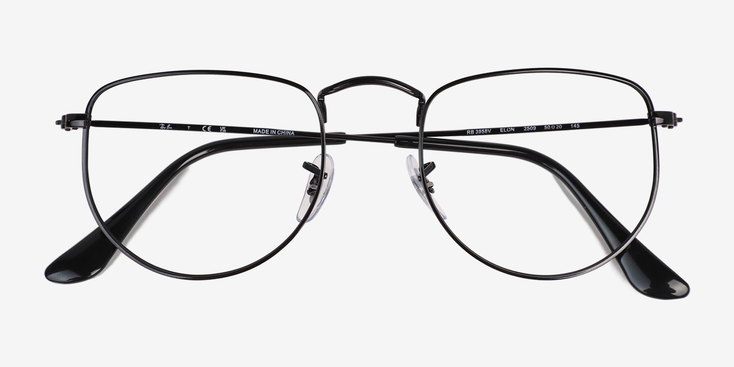 Ray-Ban RB3958V Elon - Geometric Black Frame Eyeglasses | Eyebuydirect