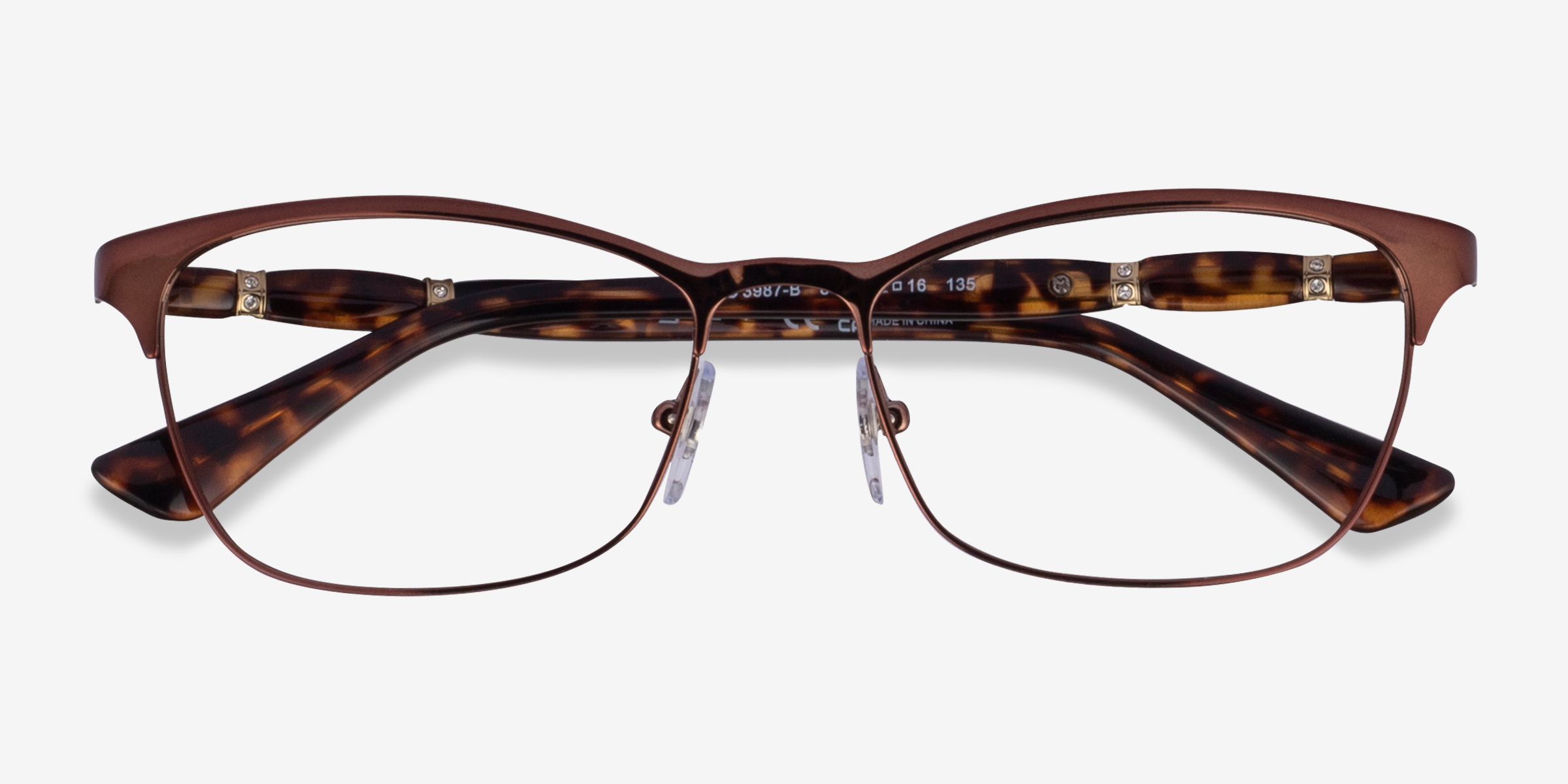 Vogue Eyewear VO3987B - Cat Eye Brown Frame Glasses For Women ...