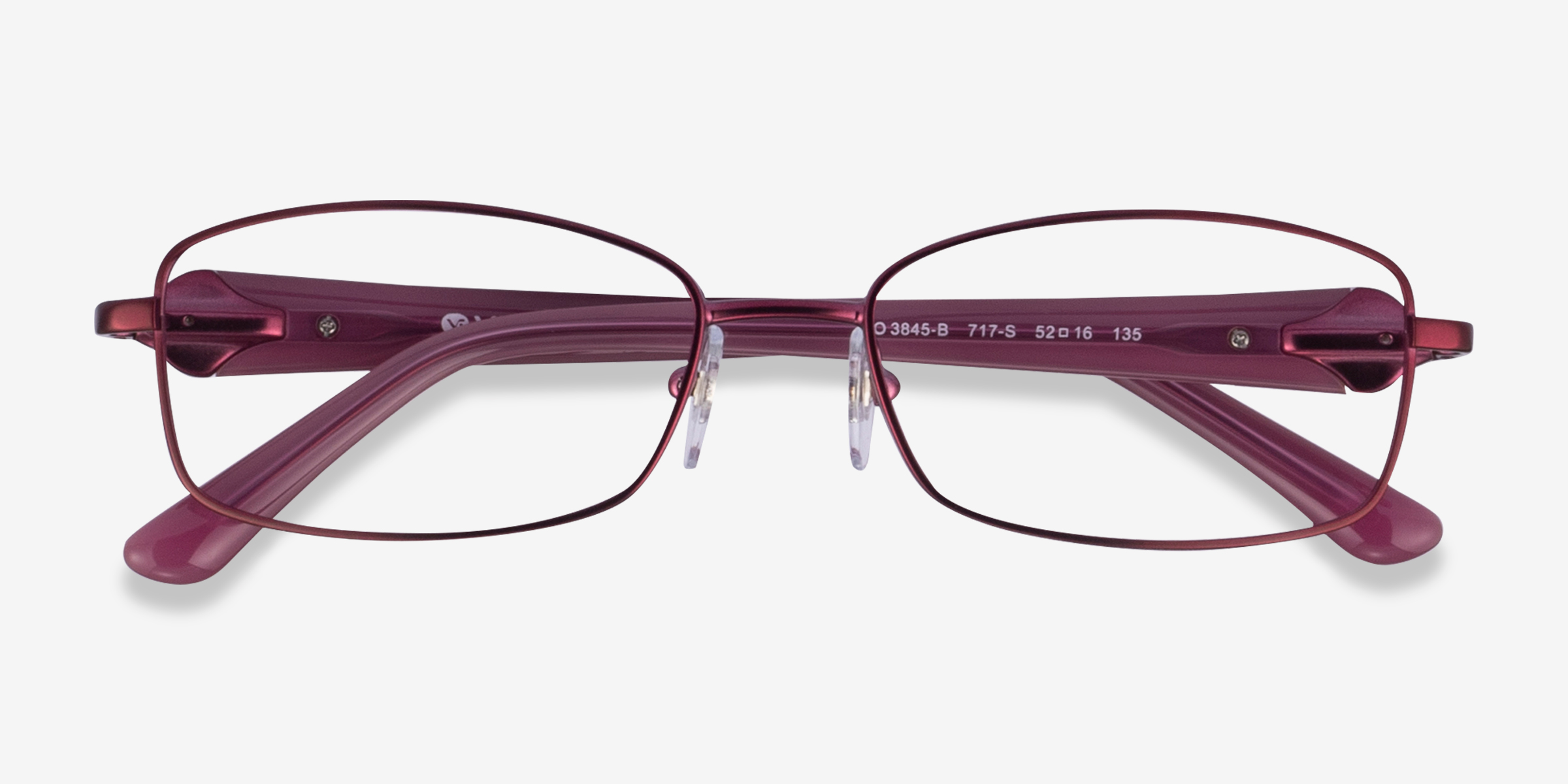 Vogue Eyewear VO3845B - Rectangle Matte Purple Frame Glasses For Women ...