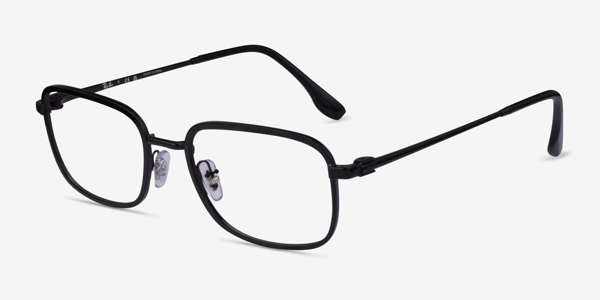 Ray-Ban RB6495 - Rectangle Black Frame Eyeglasses | Eyebuydirect