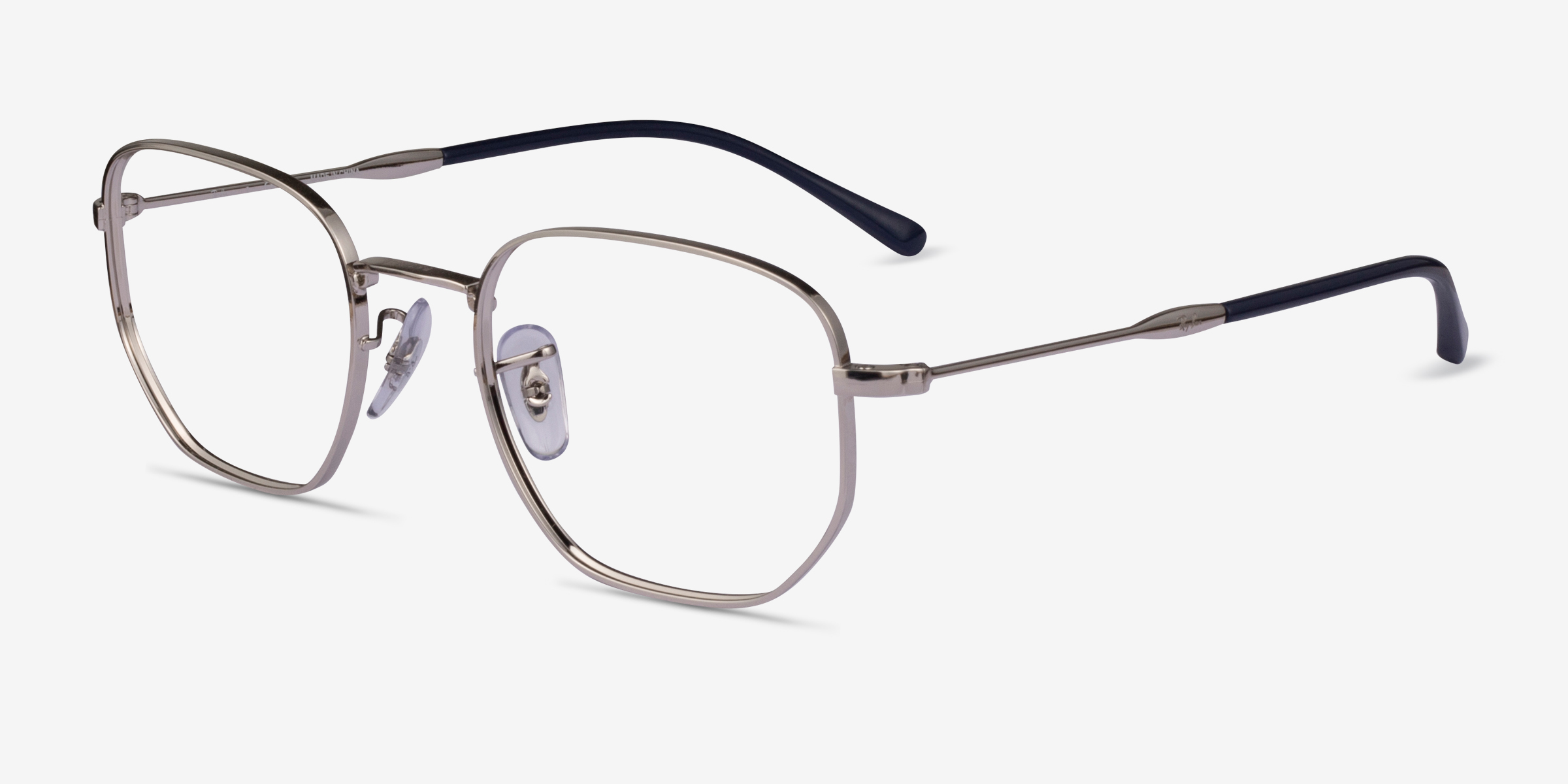 Ray-Ban RB6496 - Square Silver Frame Eyeglasses | Eyebuydirect