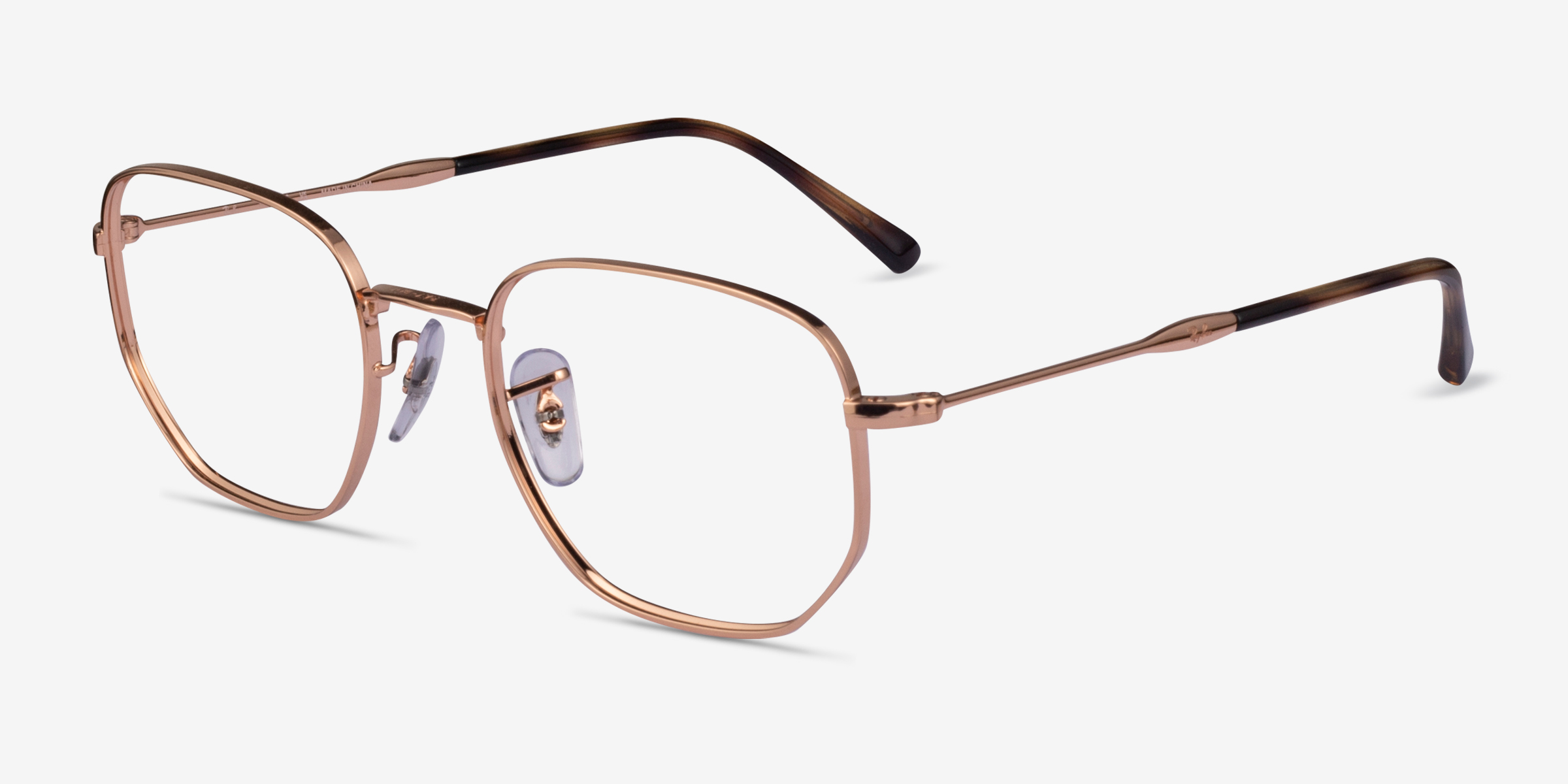 Ray-Ban RB6496 - Carré Or rose Monture Lunettes de vue | Eyebuydirect ...