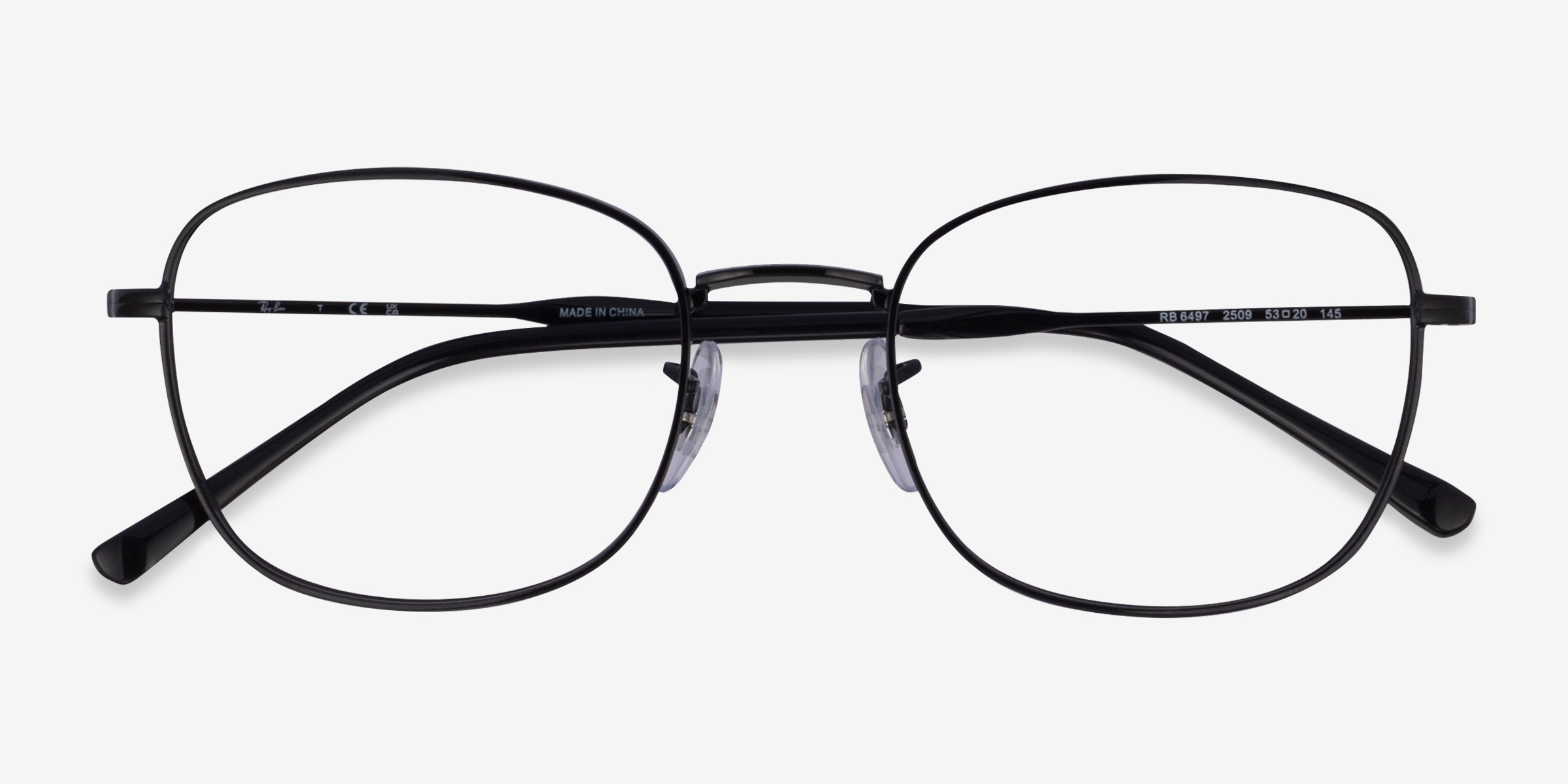 Ray-Ban RB6497 - Oval Black Frame Eyeglasses | Eyebuydirect Canada