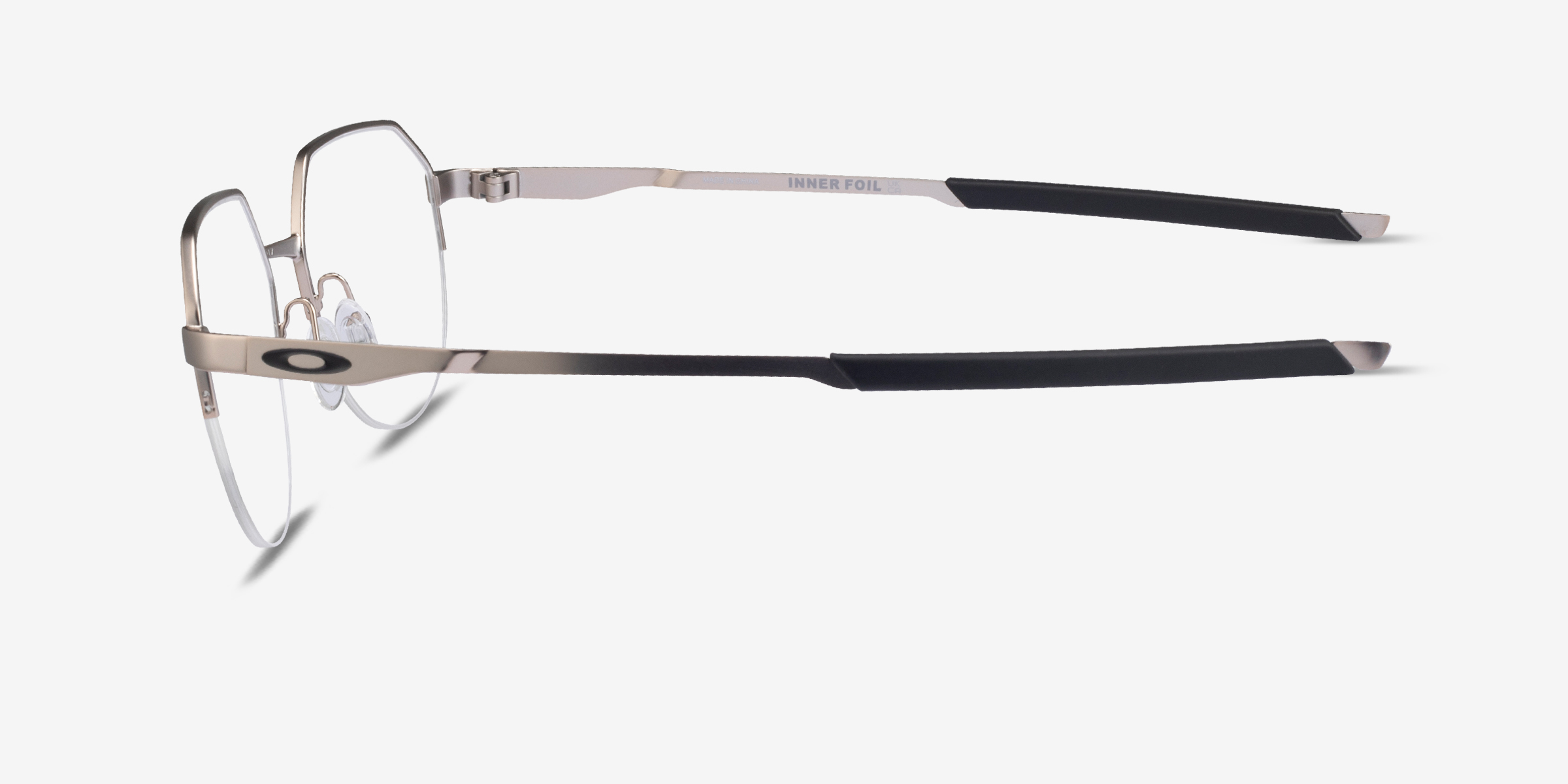 Oakley Inner Foil - Geometric Satin Chrome Frame Eyeglasses ...