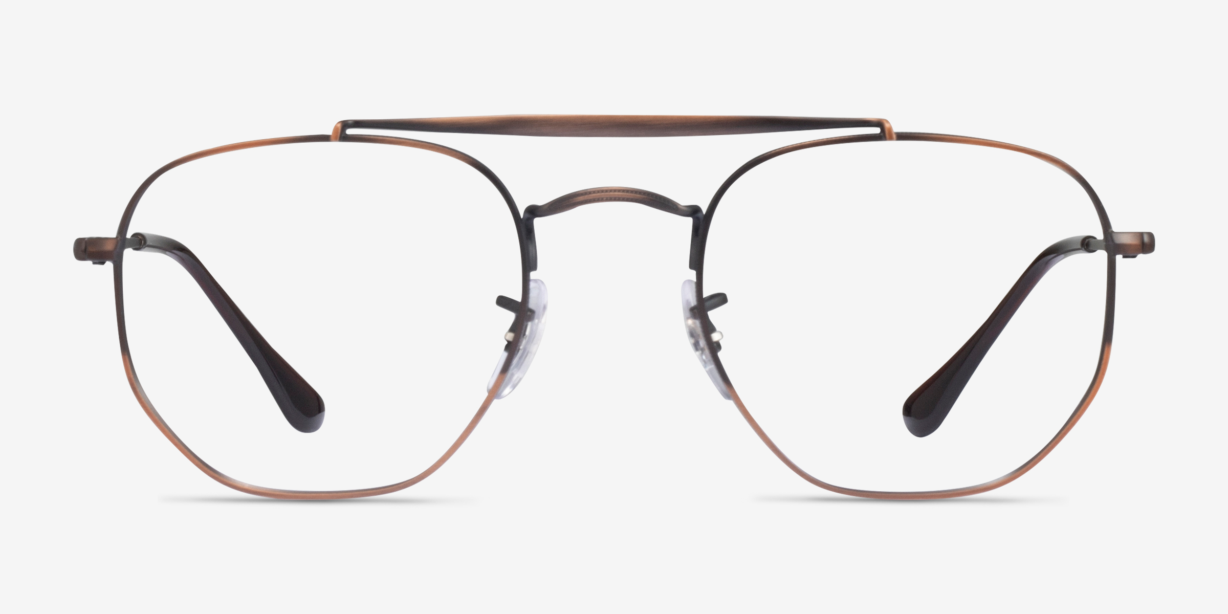 Ray-Ban RB3648V - Aviator Antique Copper Frame Eyeglasses | Eyebuydirect