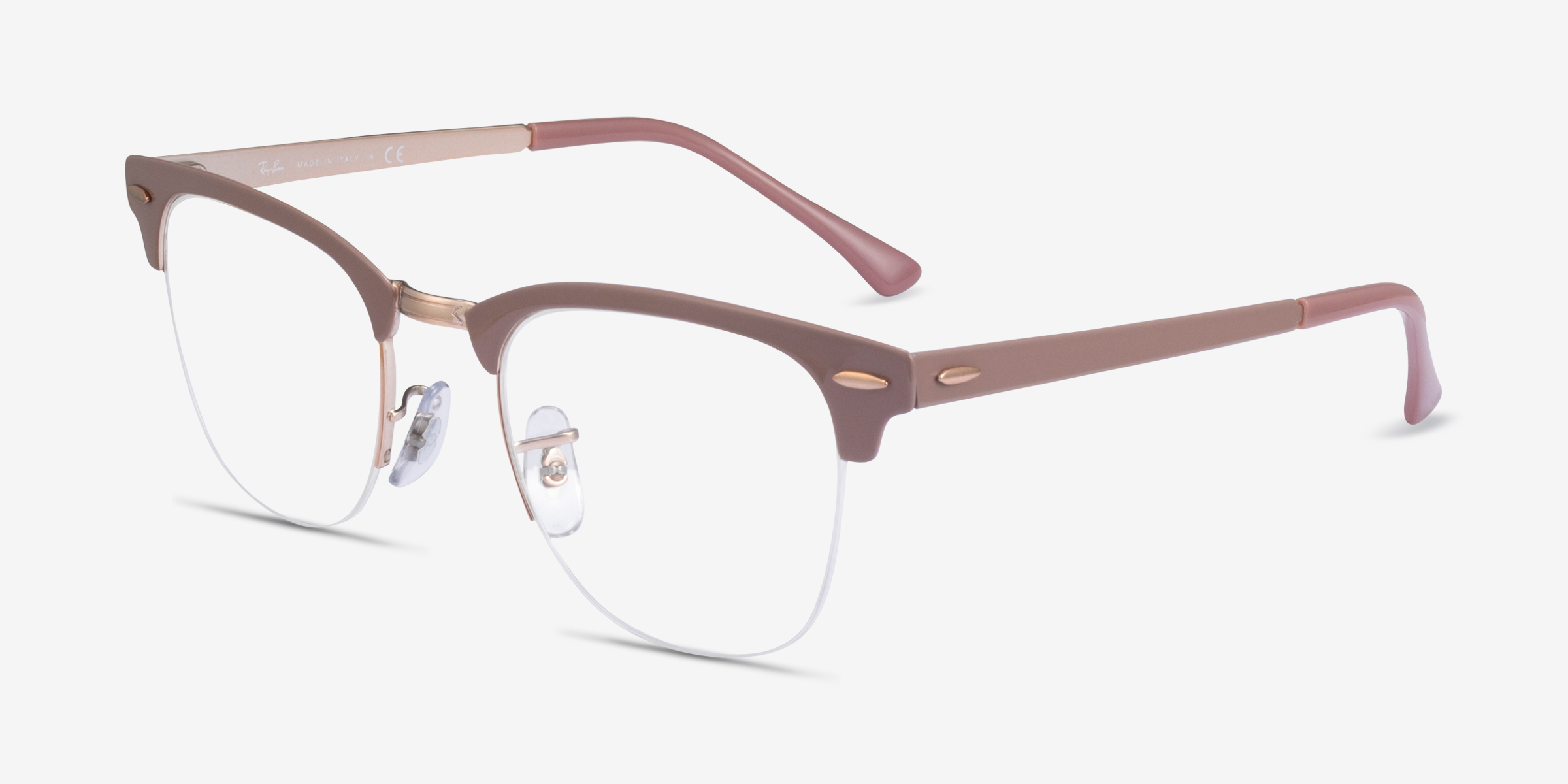 Ray-Ban RB3716VM - Browline Light Brown On Copper Frame Glasses For ...