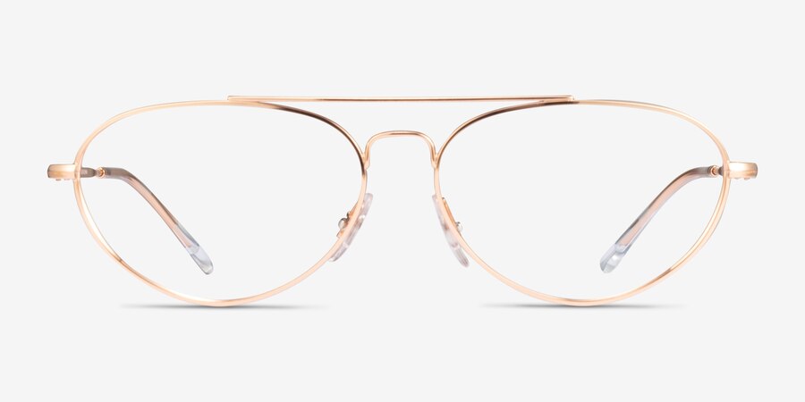 Ray-Ban RB6454 - Aviator Rose Gold Frame Eyeglasses | Eyebuydirect Canada