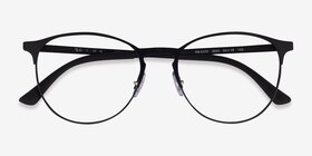 Ray-Ban RB6375 - Round Matte Black Frame Eyeglasses | Eyebuydirect