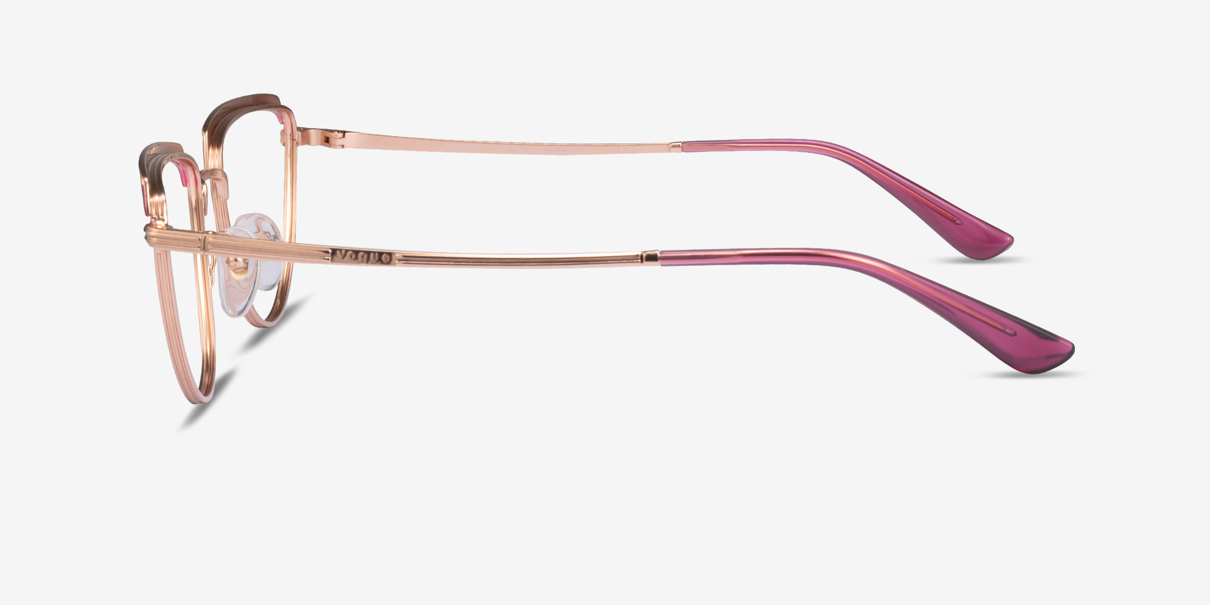 Vogue Eyewear VO4230 - Geometric Fuchsia Rose Gold Frame Glasses For ...