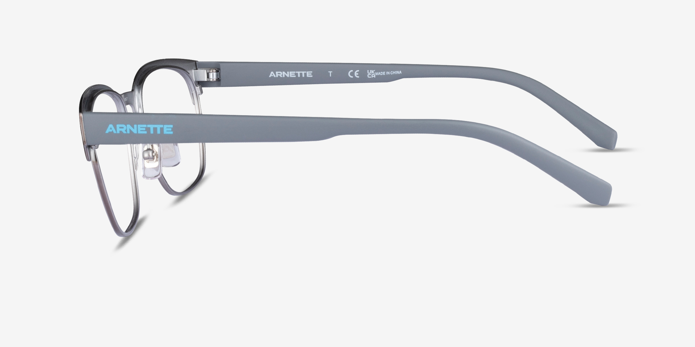 ARNETTE Waterly - Square Silver Gray Frame Eyeglasses | Eyebuydirect