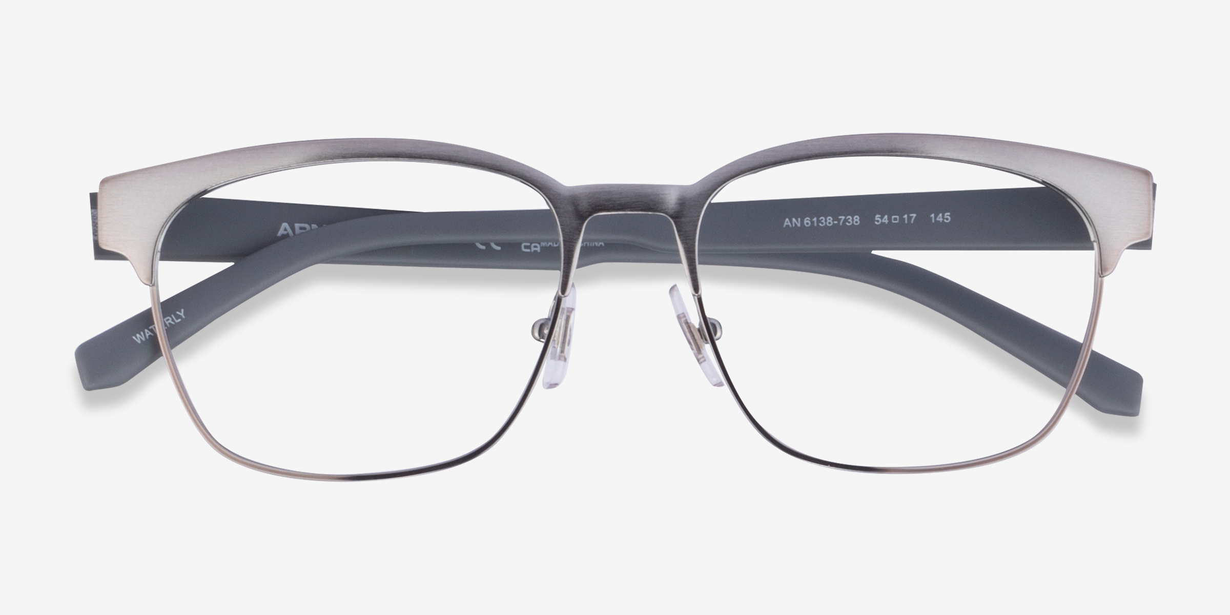ARNETTE Waterly - Square Silver Gray Frame Eyeglasses | Eyebuydirect