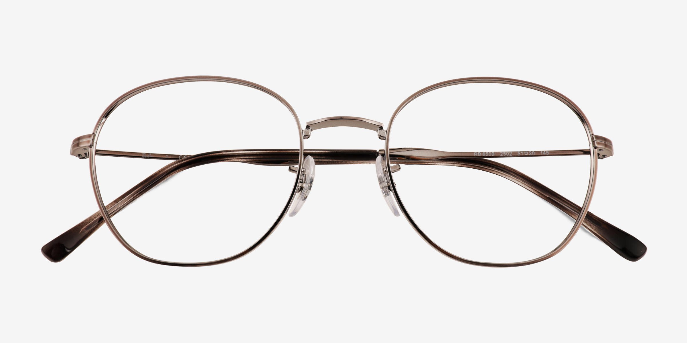 Ray-Ban RB6509 - Round Gunmetal Frame Eyeglasses | Eyebuydirect Canada