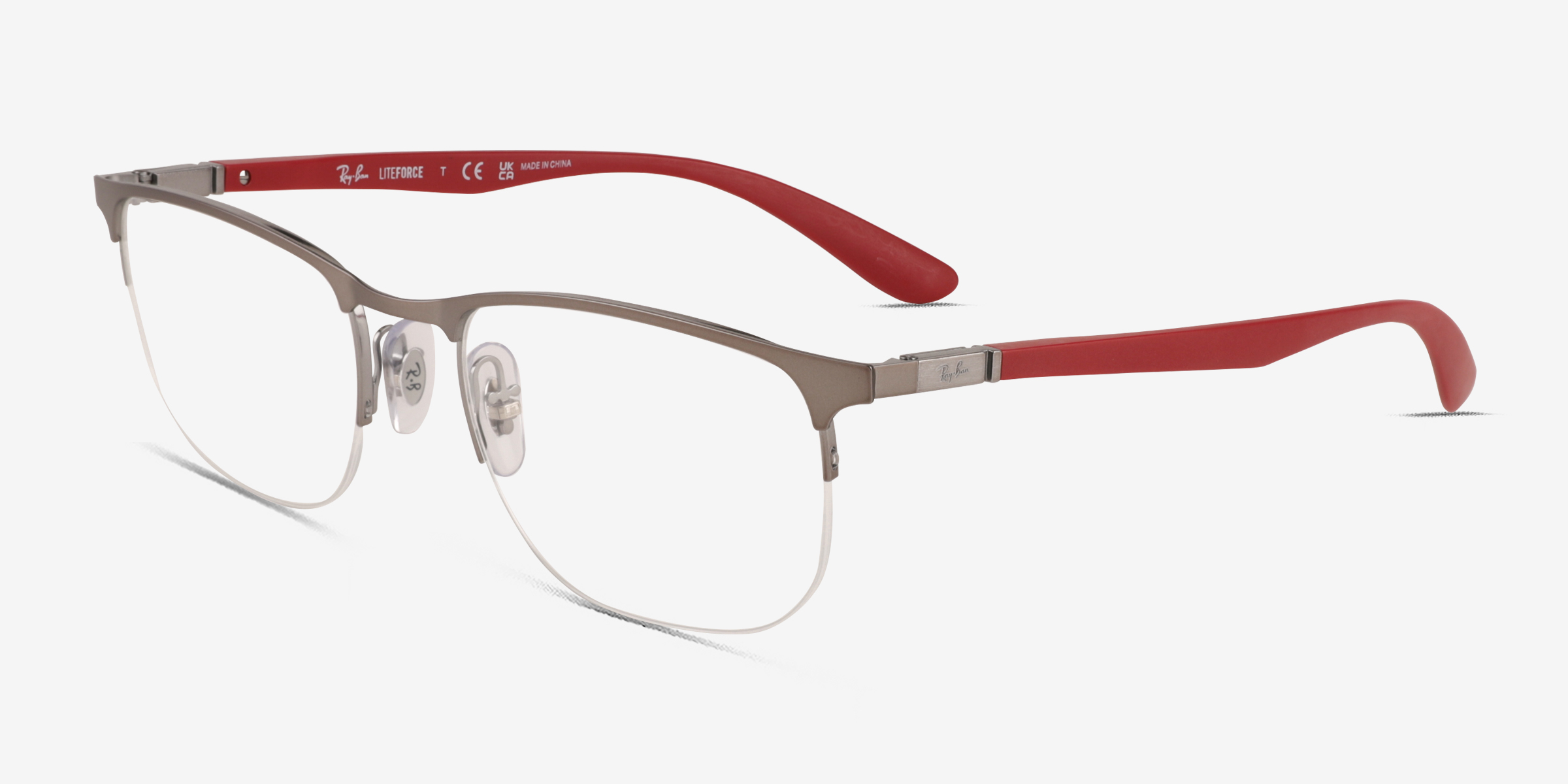 Ray-Ban RB6513 - Rectangle Matte Gunmetal Frame Eyeglasses ...