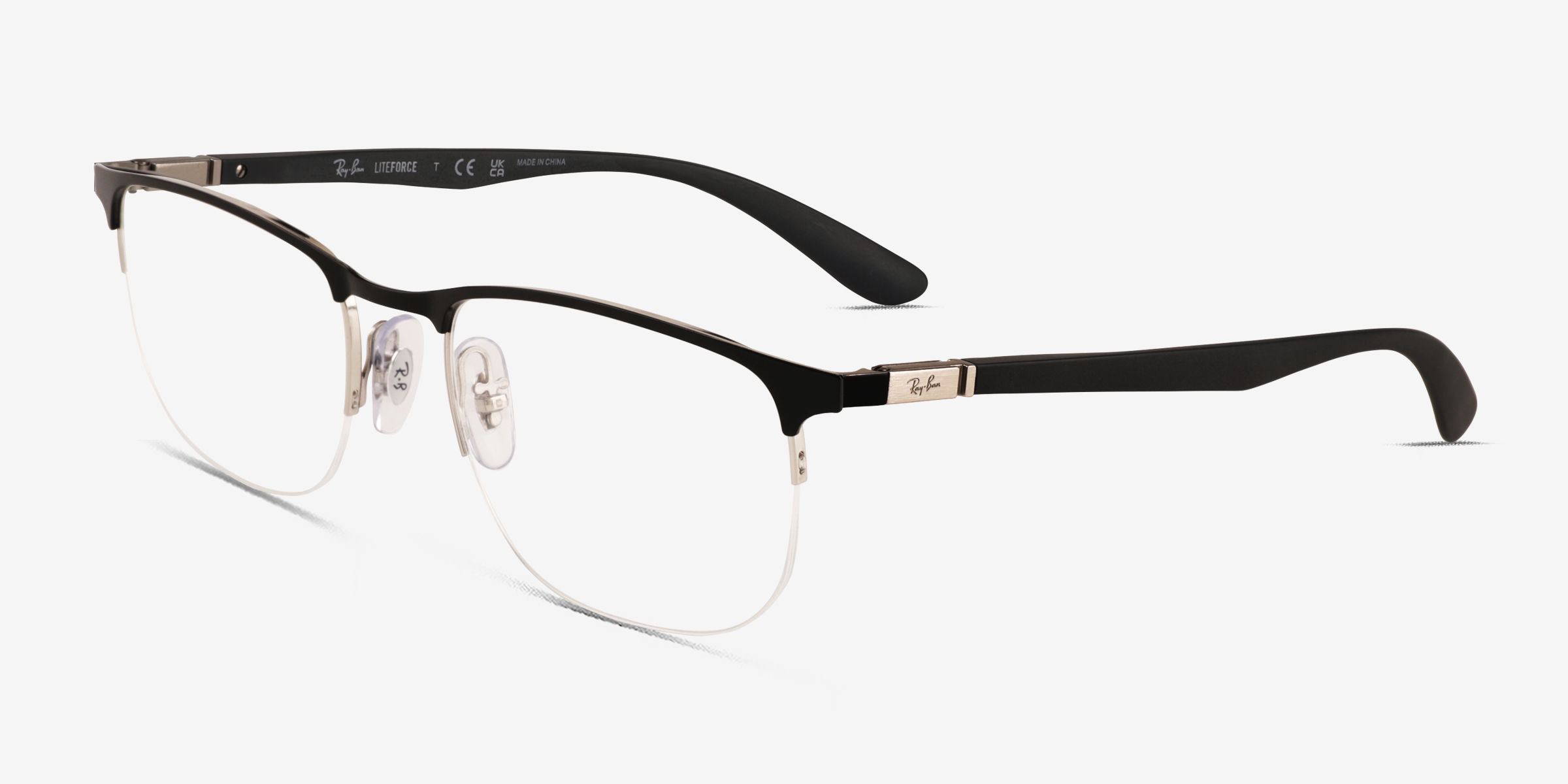 Ray-Ban RB6513 - Rectangle Black Frame Eyeglasses | Eyebuydirect Canada
