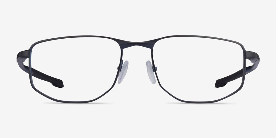 Oakley Addams - Rectangle Matte Dark Blue Frame Eyeglasses ...
