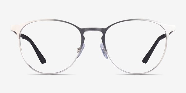 Ray-Ban RB6375 - Round Matte Silver Frame Eyeglasses | Eyebuydirect