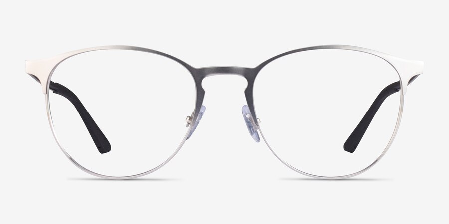 Ray-Ban RB6375 - Round Matte Silver Frame Eyeglasses | Eyebuydirect Canada