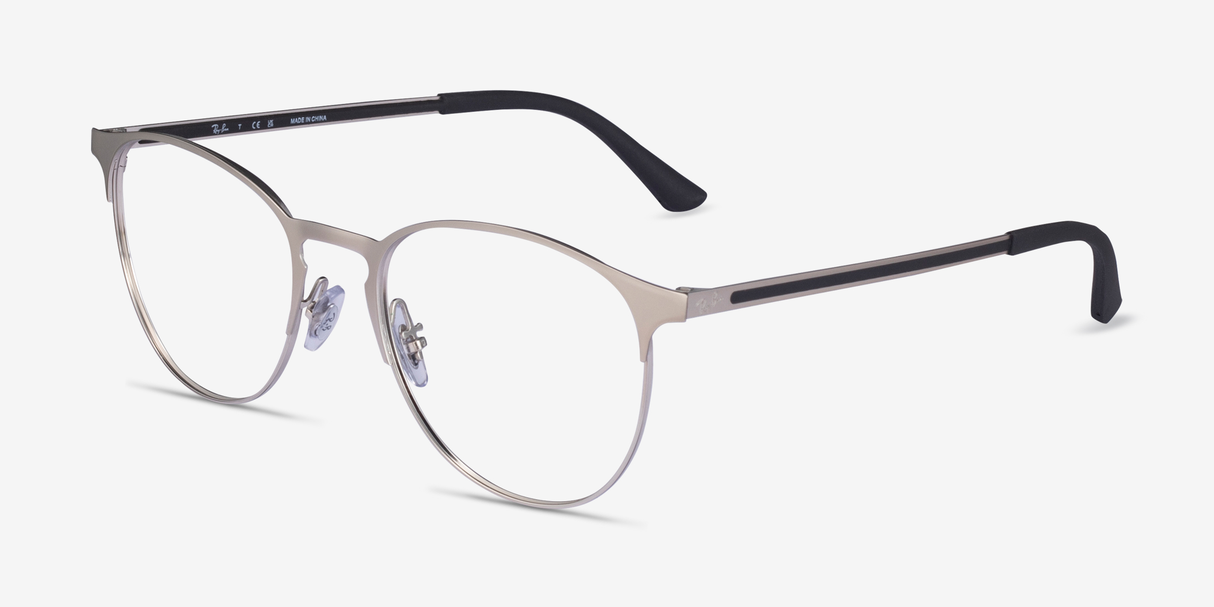 Ray-Ban RB6375 - Round Matte Silver Frame Eyeglasses | Eyebuydirect Canada