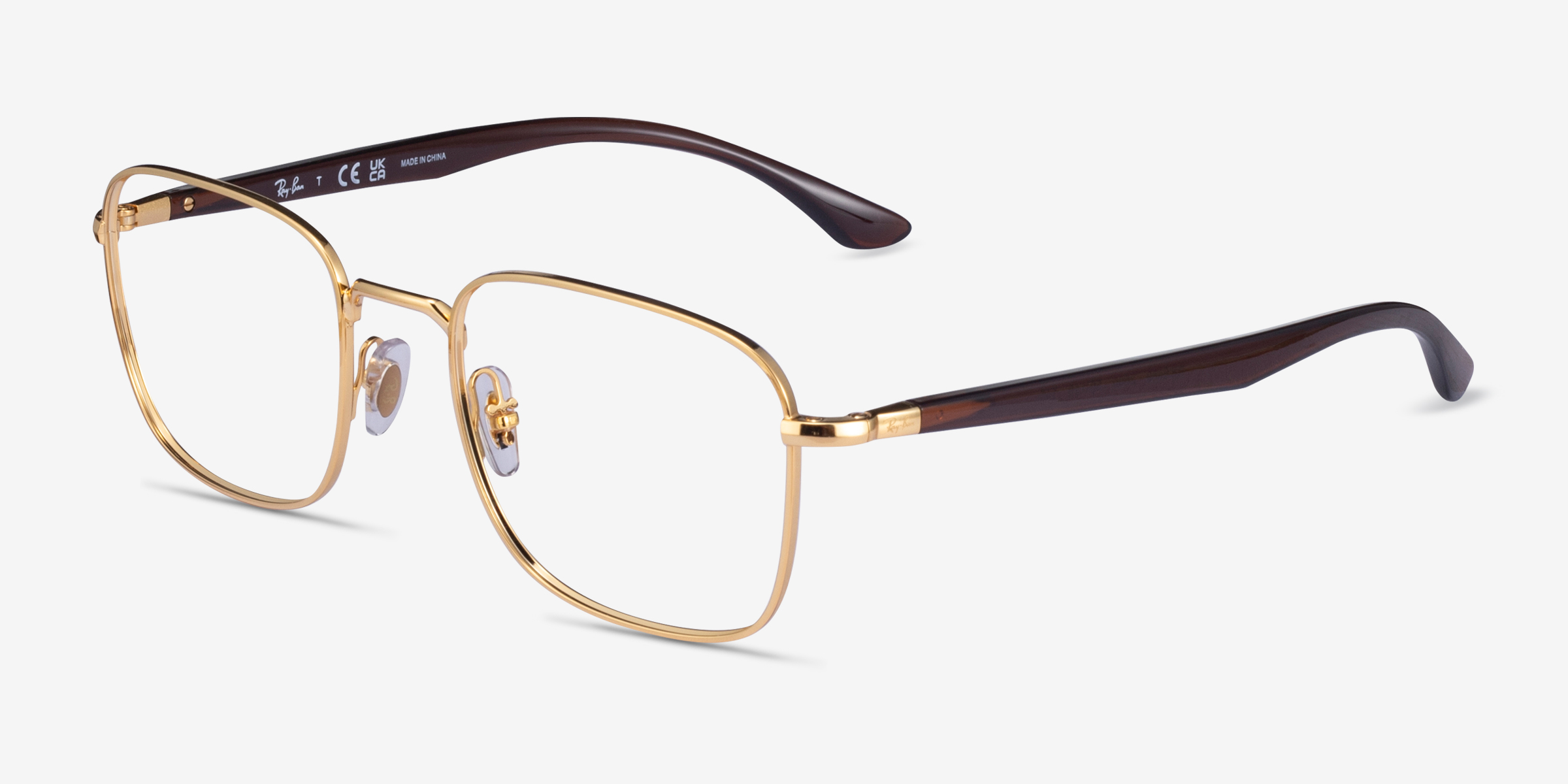 Ray-Ban RB6469 - Square Gold Frame Eyeglasses | Eyebuydirect